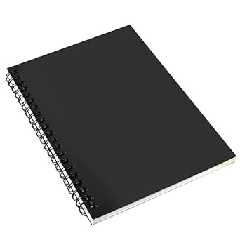Sketchbook A5 Wirebound Notebooks, 3 Pack Plain Paper Pad Reporters ...
