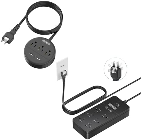 Amazon.com: NTONPOWER 2 Prong Power Strip, 1875W 2 Prong to 3 Prong ...