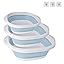 SZWLJ Blue & White 3PCS(3.5L&5L&10L) Thickened Collapsible Washing Up ...
