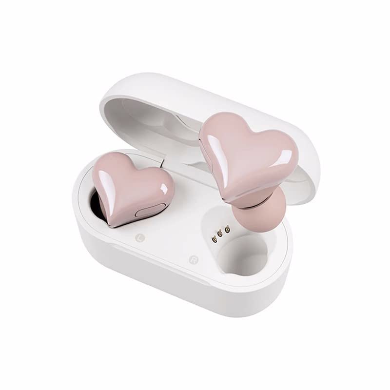 YTFSKFUI Heart-Shaped Ear Buds, Bluetooth Wireless Earbuds, 3d Stereo ...