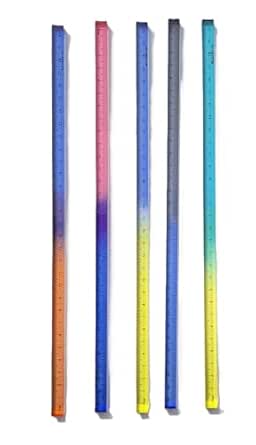 Amazon Brand - Umi 5pc Cube Acrylic Ruler Set Transparent Gradient ...