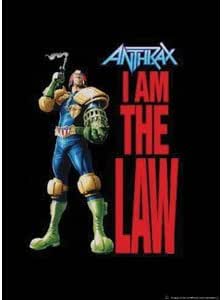 Anthrax I Am The Law Judge Dredd Poster Textile/Fabric Poster : Amazon ...