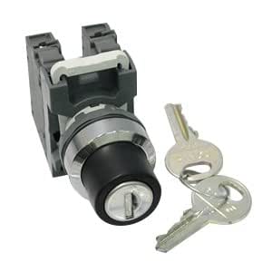 ABB M2SSK1-60111 Selector Switch, 22 mm, Key Operator, 1 NO - 1 NC, Black: Amazon.com ...