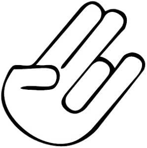 1st-Class-Designs Shocker Hand Funny Vinyl Car Van Bike Window Bumper ...