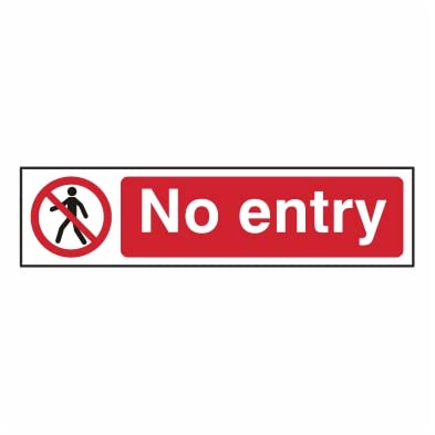 NO Entry - Safety Sign Sticker |Waterproof Sticker : Amazon.in: Office ...