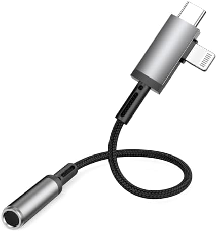 Amazon.com: [Apple MFi Certified] iPhone Headphones Adapter,2-in-1 ...