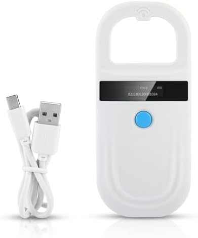 HERCHR Pet Microchip Reader Scanner,134.2KHZ Microchip Scanner with ...