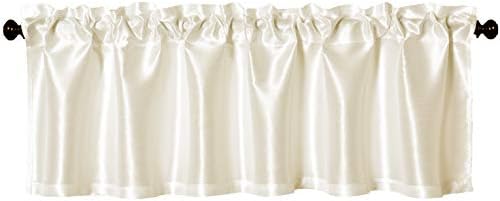 Amazon.com: Aiking Home Solid Faux Silk window Valance, White-Size 56 ...