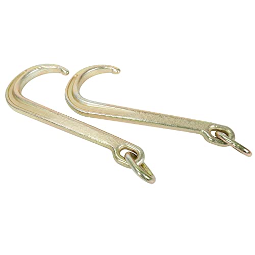 Snapklik.com : Gooeap Yellow Zinc Plated 15 Inch J Hook Heavy Duty Grade G70 Tow Axle Strap ...