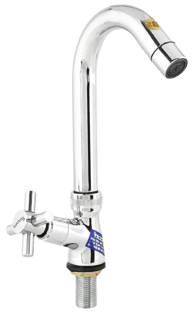 JAGGER Brass Table/Deck-Mounted Swan Neck Taps for Bathroom Wash Basin ...