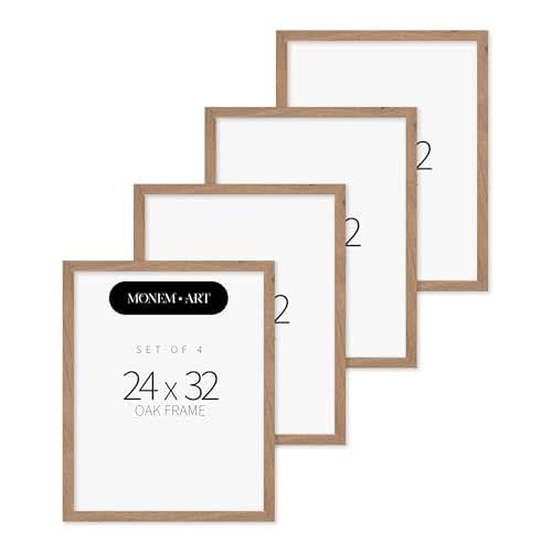 Amazon.com: Monem Art Beige Wood Oak 24x32 Picture Frame, Set of 4 ...