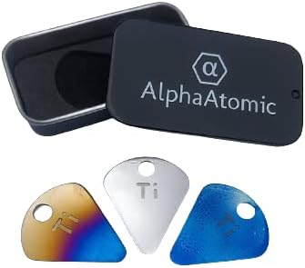 The Titan: Titanium Guitar Pick Set (0.5mm), Titanium Plectrum Set ...