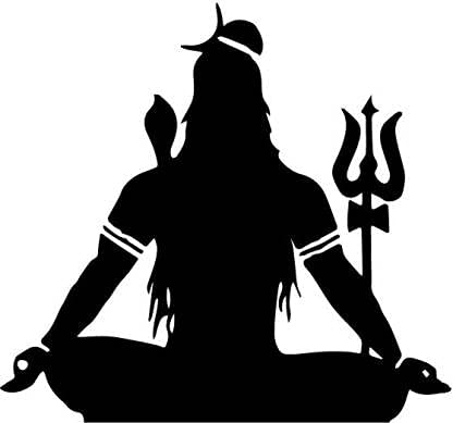 ISEE 360® Shiva Bhakti Black Vinyl Decal Sticker Cars Bikes Trucks Vans ...