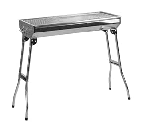 VBM Portable Charcoal Grills,Outdoor (47Cm) Folding Barbecue Grill, Stainless Steel Foldable BBQ ...