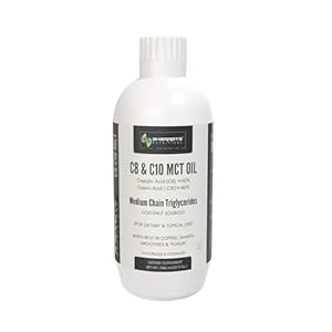 Sharrets C8 C10 MCT Oil 32 fl Oz - Pure Medium Chain Triglycerides for Radiant Skin, Lustrous ...