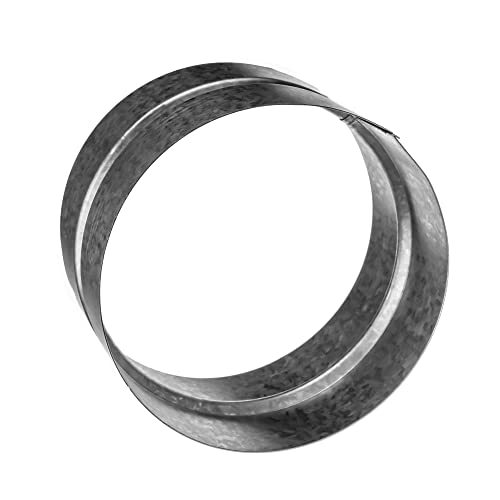 Snapklik.com : Galvanized Metal Duct Connector - 4 Inch Fit - Round ...