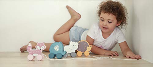 The Original Toy Company Viga PolarB Wood Toy - Pull Along Fox - SantaBILT®