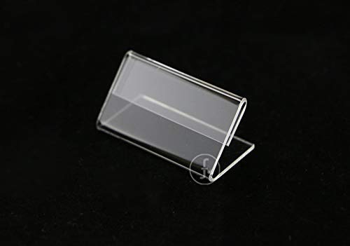 SIGNOOGLE Small Mini L Label Holder Acrylic Stand Label Price Display ...