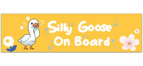 Amazon.com: Silly Goose On Board Funny Gen Z Meme Bumper Sticker & Car ...
