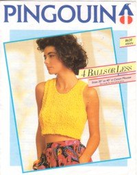 Pingouin Knitting Pattern 8620, Ladys Cropped Top, Sizes 76-102cms, 30 ...