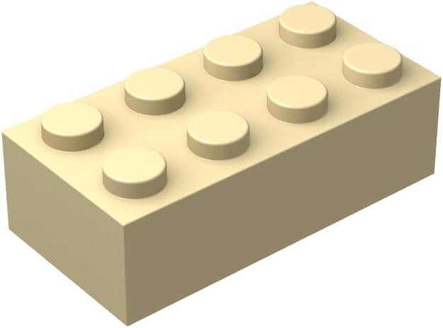 Classic Brick Block Bulk, Tan Bricks 2x4, Building Bricks Flat 100 ...