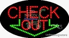 Amazon.com: LED Check Out Sign for Business Displays | Flashing Oval ...