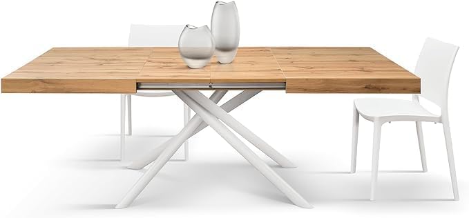 PAZZO DESIGN Tavolo Allungabile Tania, Gambe Tubolari Incrociate Menego ...