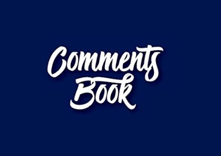 Comments Book for Visitors and Guests : Noteboooks, Superior ...