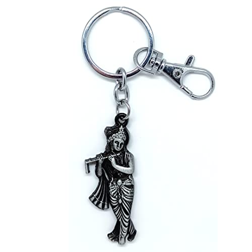 Spiritual Lord Krishna Playing Flute Bansuri Keyring Keychain for Men ...