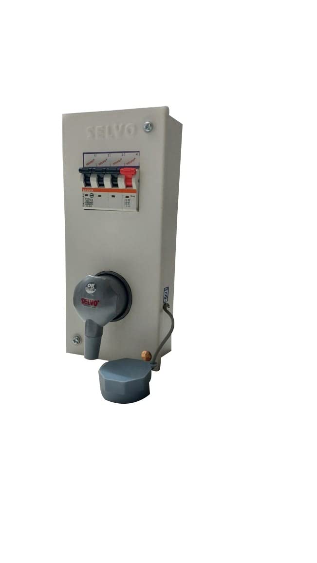 Buy SELVO 20 Amps TPN Distribution Board with Three Pin Metal Clad ...
