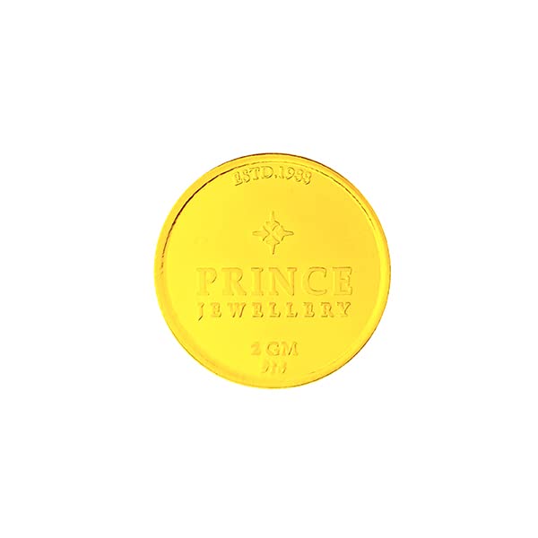 Buy PRINCE Jewellery 22k (916) 2 gm BIS HUID Hallmarked Yellow Gold ...