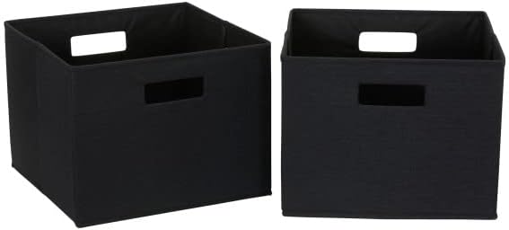 Amazon.com: Household Essentials, Black Storage Cubes 2 Pack : Home ...