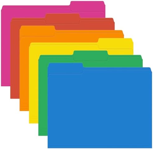 Amazon.com : File Folders,IntoJoy 120 Pack Colored File Folder Letter ...