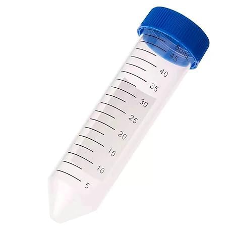 50 ml Centrifuge Tubes, PP, Printed Graduation, Blue Cap, Conical ...