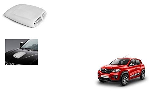 Luckshine Double Vent Air Styling Bonnet Scoop White for Renault Kwid ...