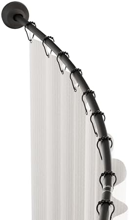 Zenna Home Rustproof Curved Shower Curtain Rod, No Drill Tension or ...