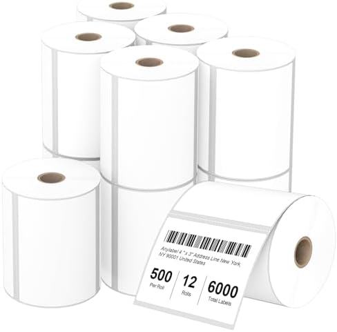 Amazon.com : AVG Packaging Supplies Thermal Transfer Labels (4” x 3 ...