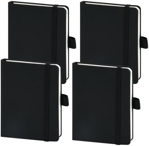 Amazon.com : FHDUSRYO 4Pcs Pocket Notebook, Small Hardcover Notebook 3. ...