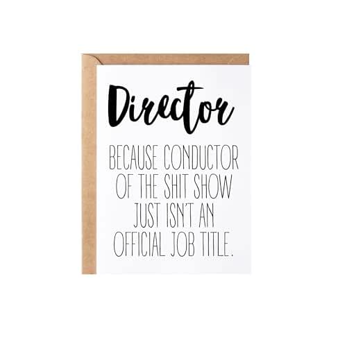 Amazon.com: Director Gift, Card | Funny Director Thank You Appreciation ...