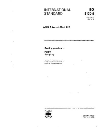 ISO 8130-9:1992, Coating powders - Part 9: Sampling: International ...