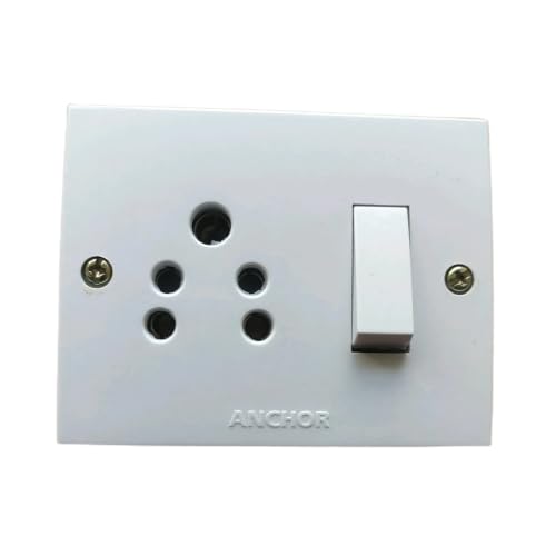 Anchor Combined Switch Box, Polycarbonate, 220V (switch board) Pack of ...