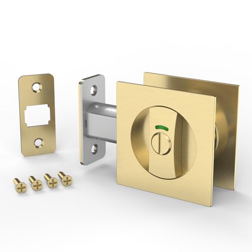 Buy Filta Brushed Gold Pocket Door Lock Hardware with Color Coded ...