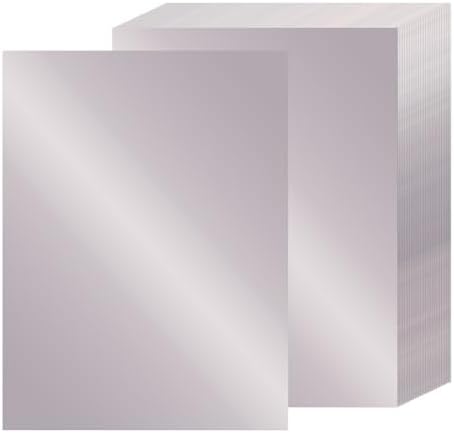 Amazon.com : 24 Sheets Silver Metallic Cardstock Paper 8.5 X 11", 92lb ...