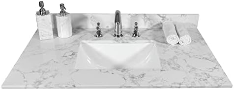 36'' x 22'' Engineered Stone Vanity Top with Sink, Bathroom Vanity Top ...