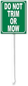 Amazon.com: FemiaD Do Not Trim or Mow Yard Sign for Lawn with Stake 7x8 ...