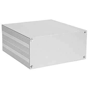 Walfront Enclosure Case 68x145x150mm Aluminum Project Box Silver Casing ...