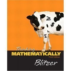 Thinking Mathematically: Blitzer, Robert: 9780131921252: Amazon.com: Books