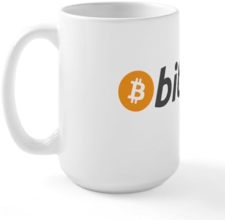 Amazon.com | CafePress Bitcoin Large Mug 15 oz (444 ml) Ceramic Coffee ...