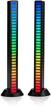 Auraglow Sound Activated LED Light Bar - Wireless Rechargeable RGB ...