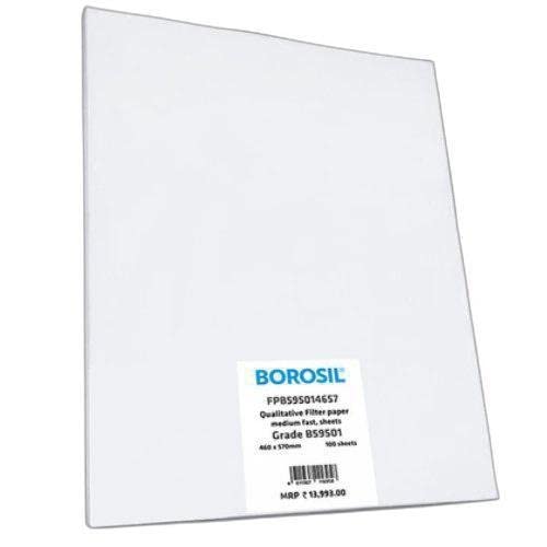 Borosil Filter Papers, Qualitative Sheets (Pack of 100), Cellulose ...